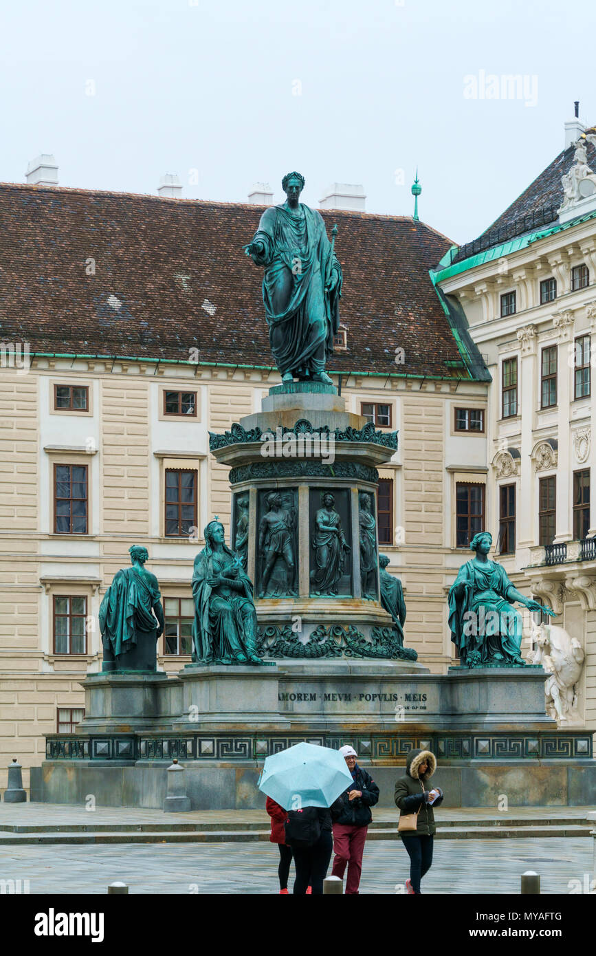 Statue hofburg michaelerplatz vienna hi-res stock photography and ...