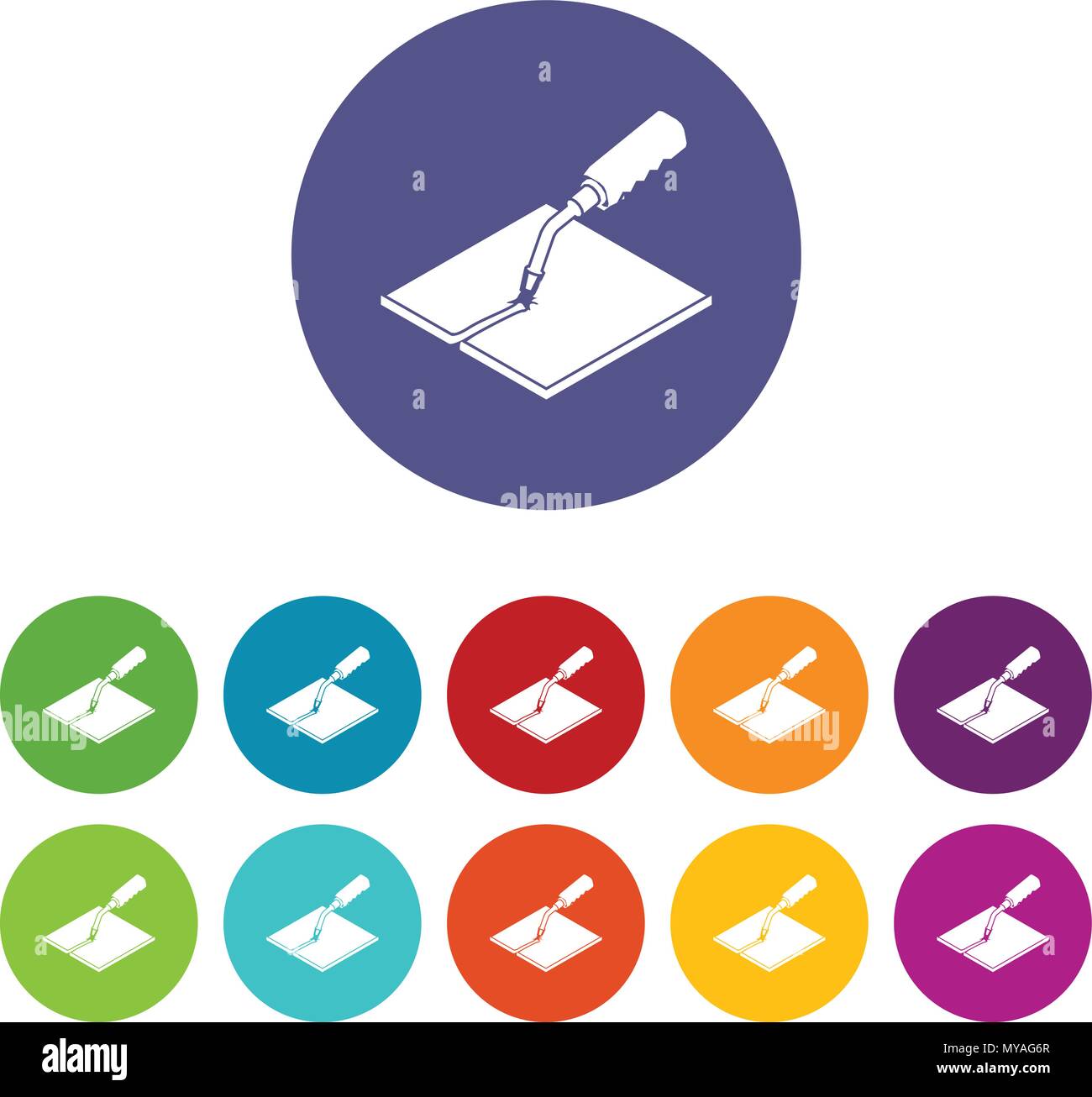 Welding torch icons set vector color Stock Vector Image & Art - Alamy