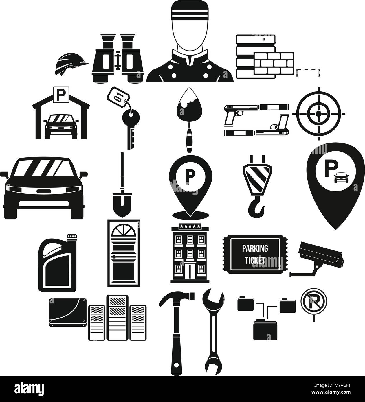 Spanner icons set, simple style Stock Vector Image & Art - Alamy