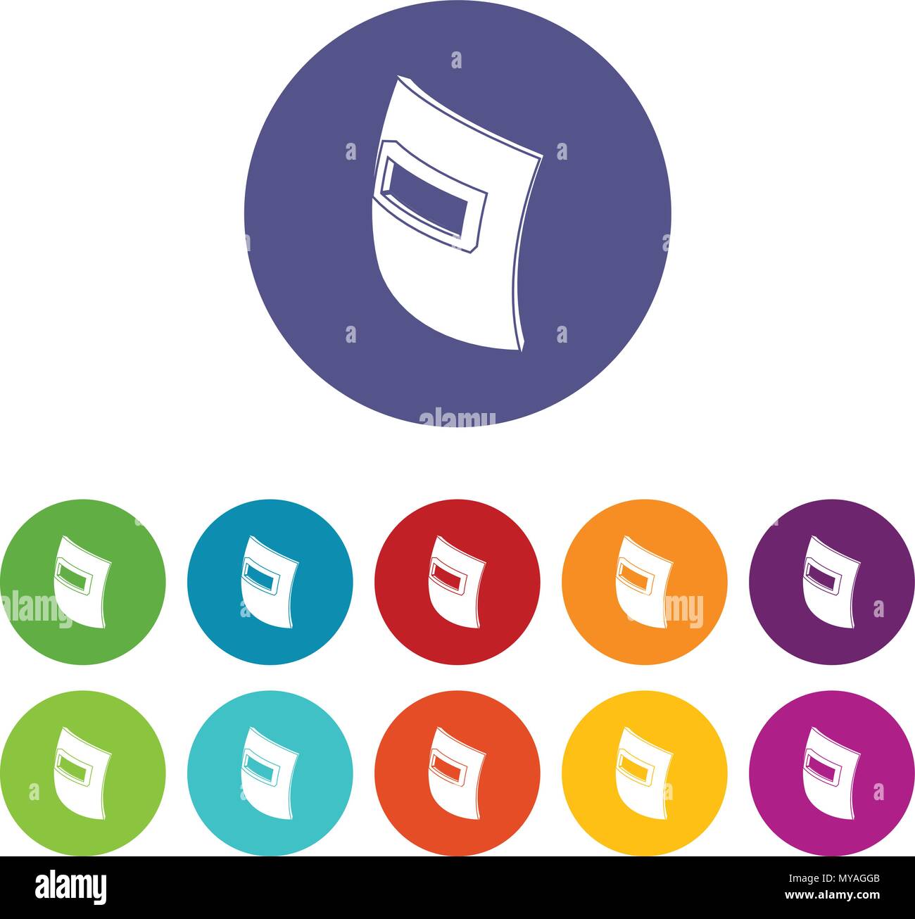 Square welding mask icons set vector color Stock Vector Image & Art - Alamy