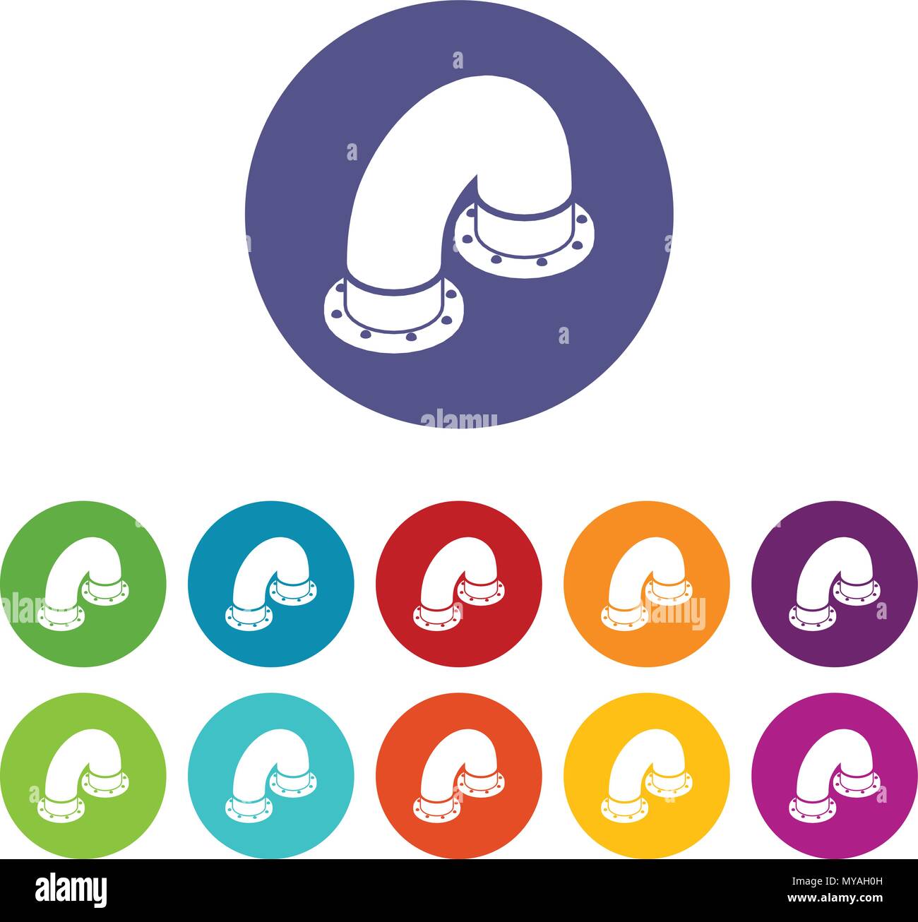 Pipe icons set vector color Stock Vector Image & Art - Alamy