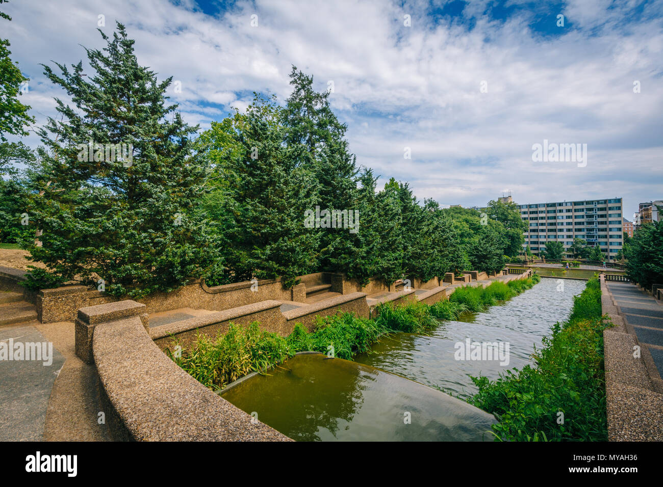 Cascading fountain at Meridian Hill Park, in Washington, DC Stock Photo ...