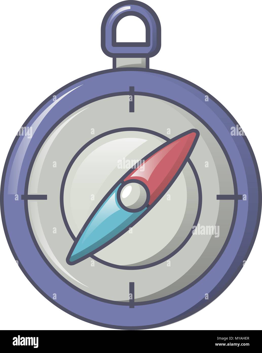 Compass icon, cartoon style Stock Vector Image & Art - Alamy