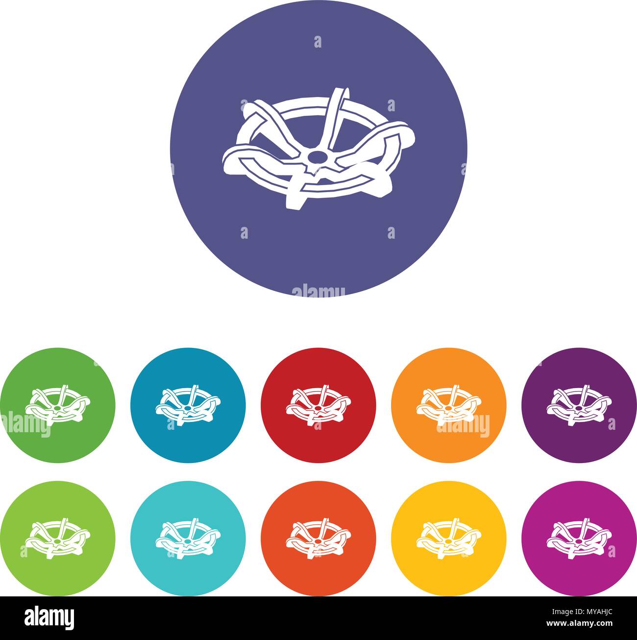 Circle tap gas icons set vector color Stock Vector Image & Art - Alamy