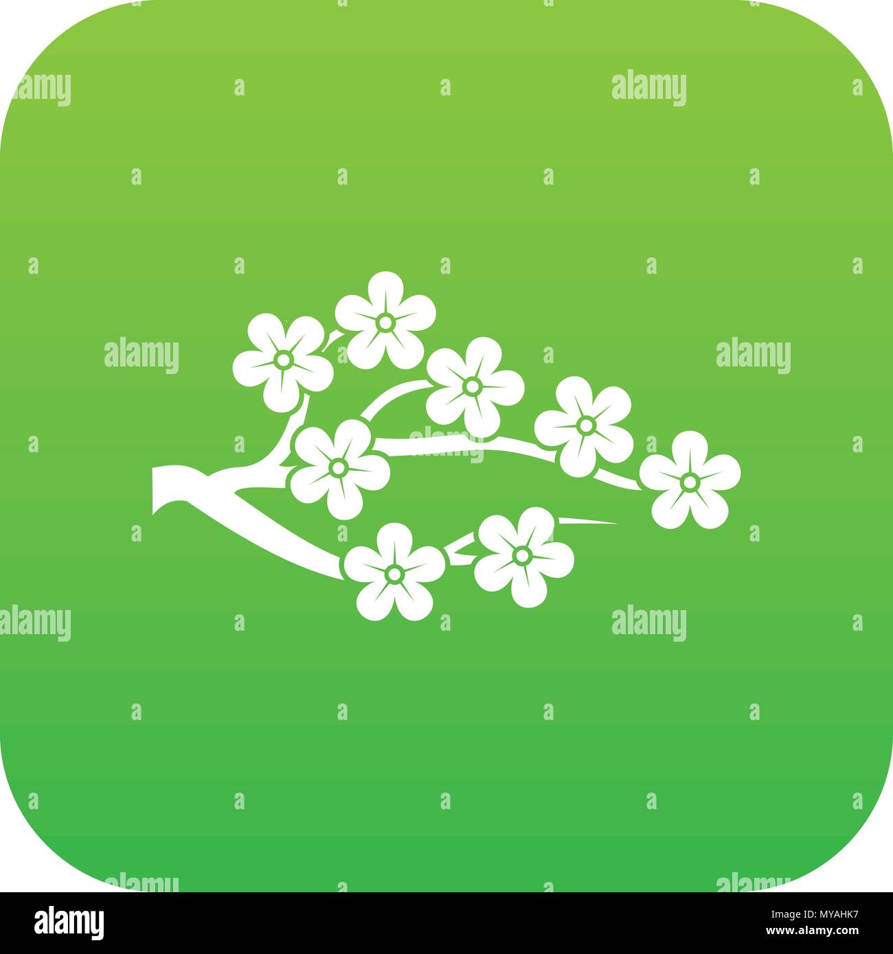 Sakura icon digital green Stock Vector Image & Art - Alamy