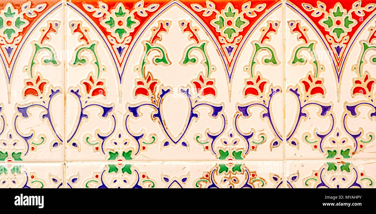 Traditional ornamental Spanish decorative tiles, original ceramic tiles ...
