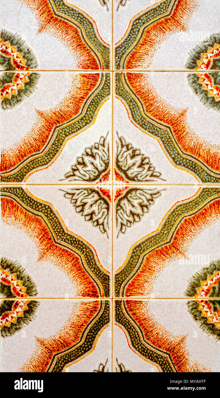 Traditional ornamental Spanish decorative tiles, original ceramic tiles ...