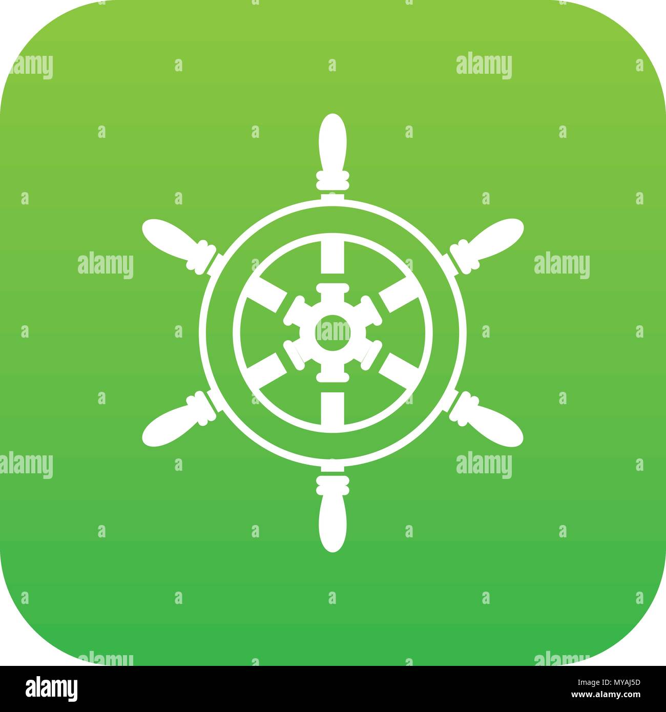 Wheel of ship icon digital green Stock Vector Image & Art - Alamy
