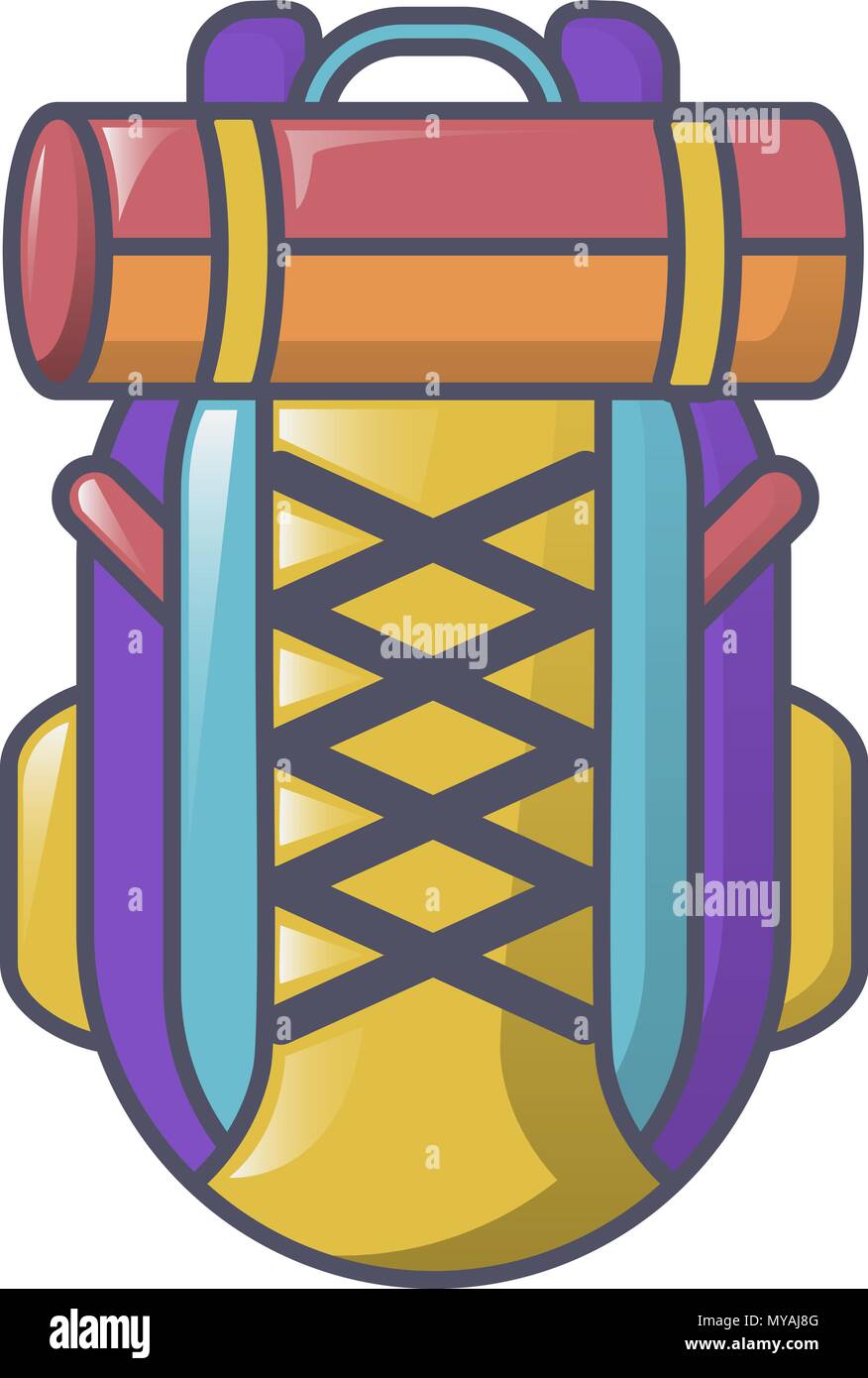 Military backpack icon cartoon hi-res stock photography and images - Alamy