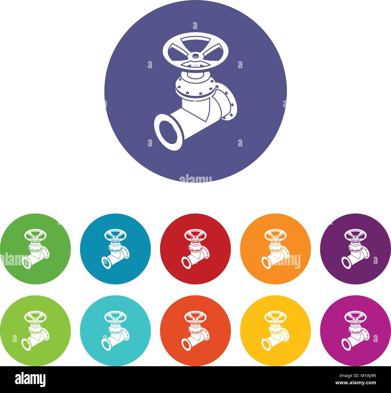 Gas pipe icons set vector color Stock Vector Image & Art - Alamy