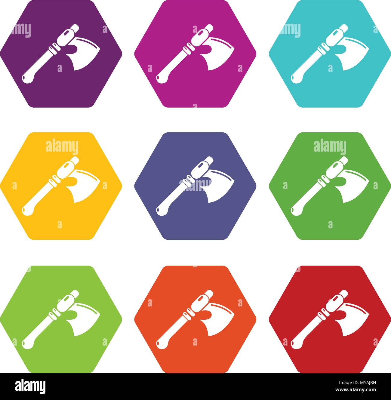 Ancient ax weapon icons set 9 vector Stock Vector Image & Art - Alamy