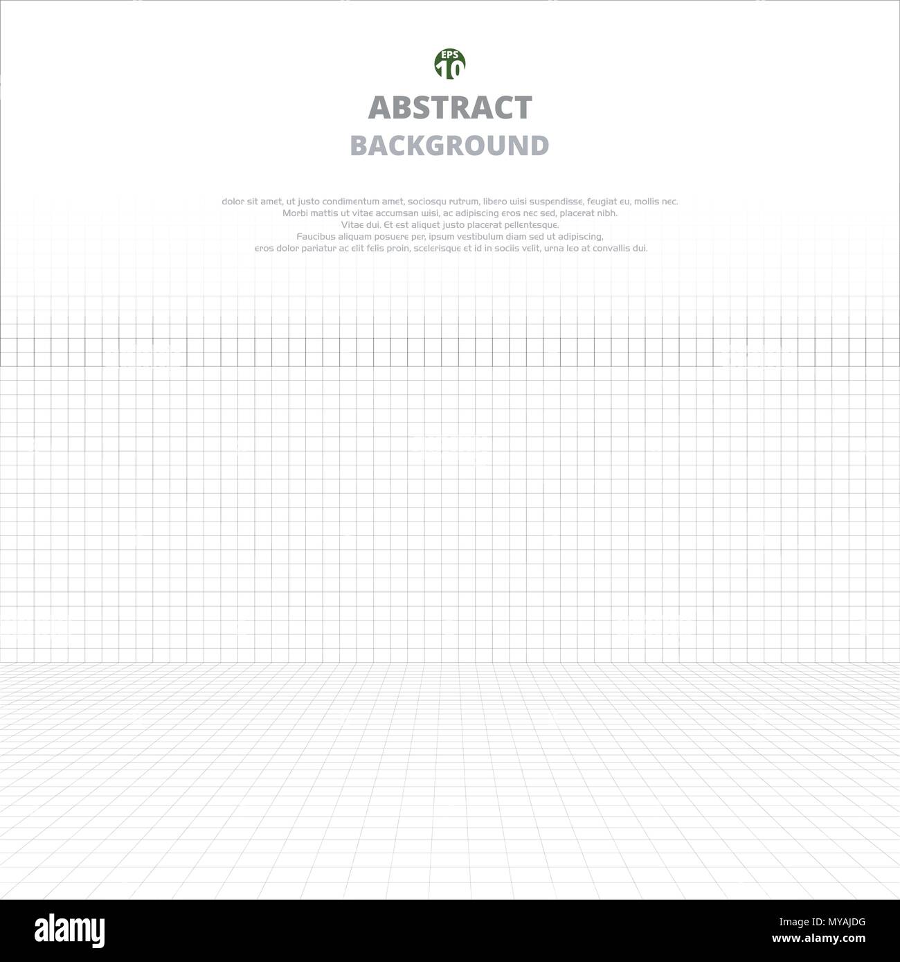 Abstract of square pattern in perspective background, Illustration ...