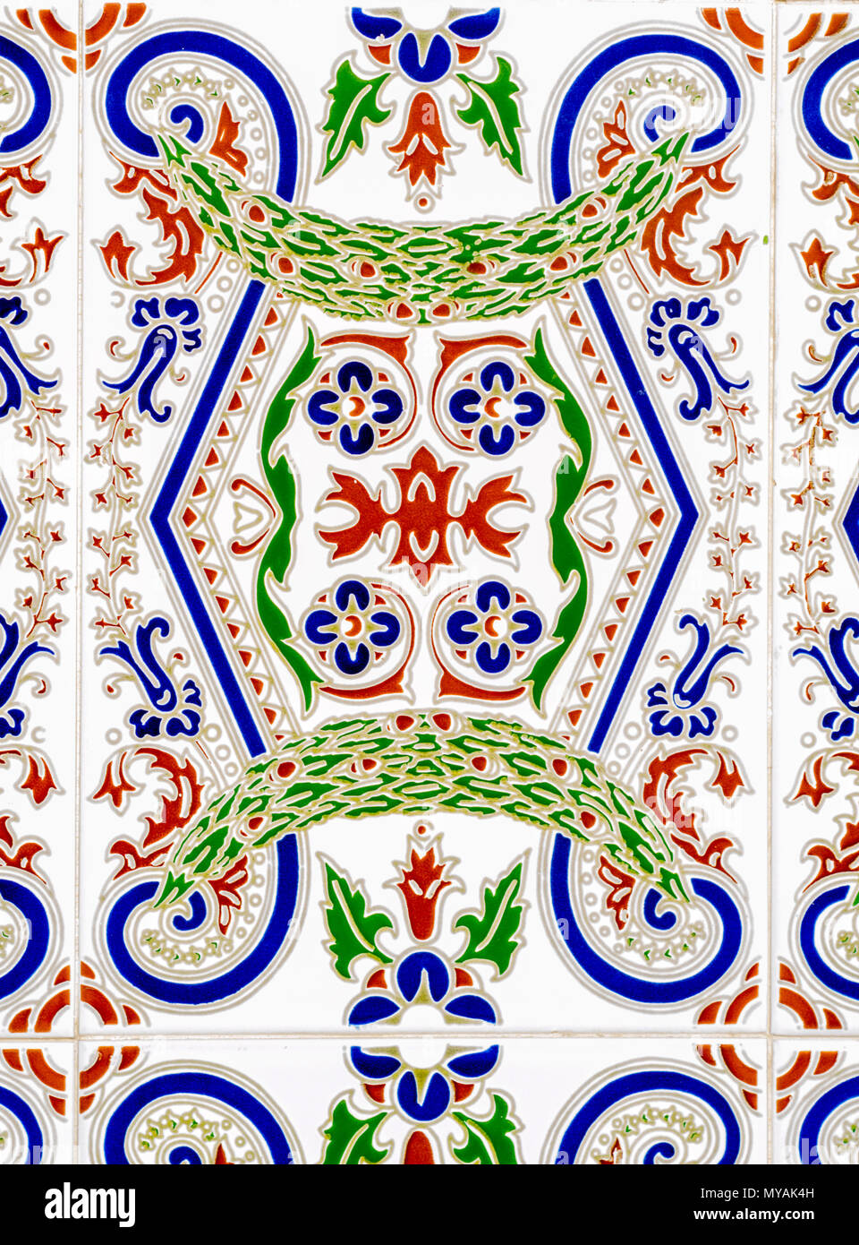 Traditional ornamental Spanish decorative tiles, original ceramic tiles ...