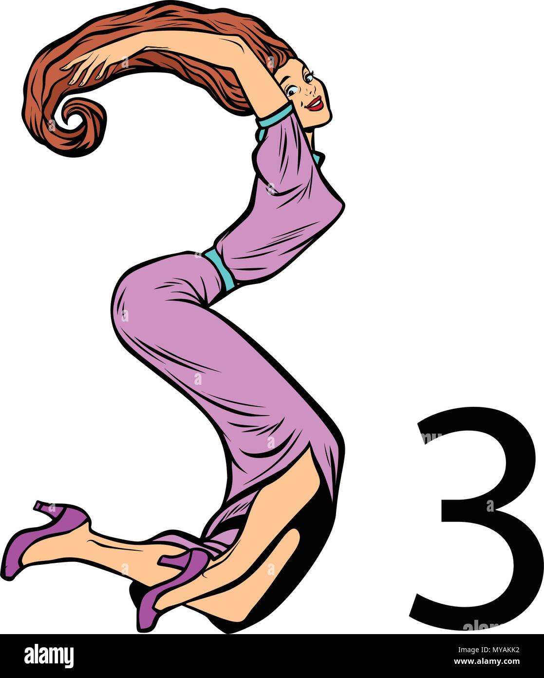 Cartoon english alphabet numbers Cut Out Stock Images & Pictures - Alamy