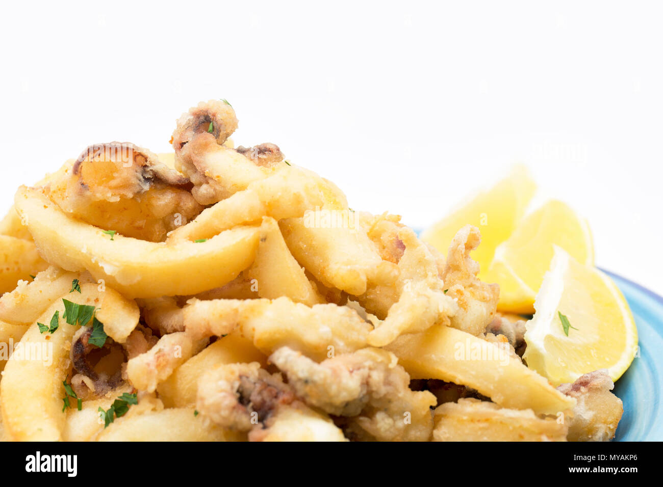 Deep fried cuttlefish made with a cuttlefish, Sepia officinalis, caught ...