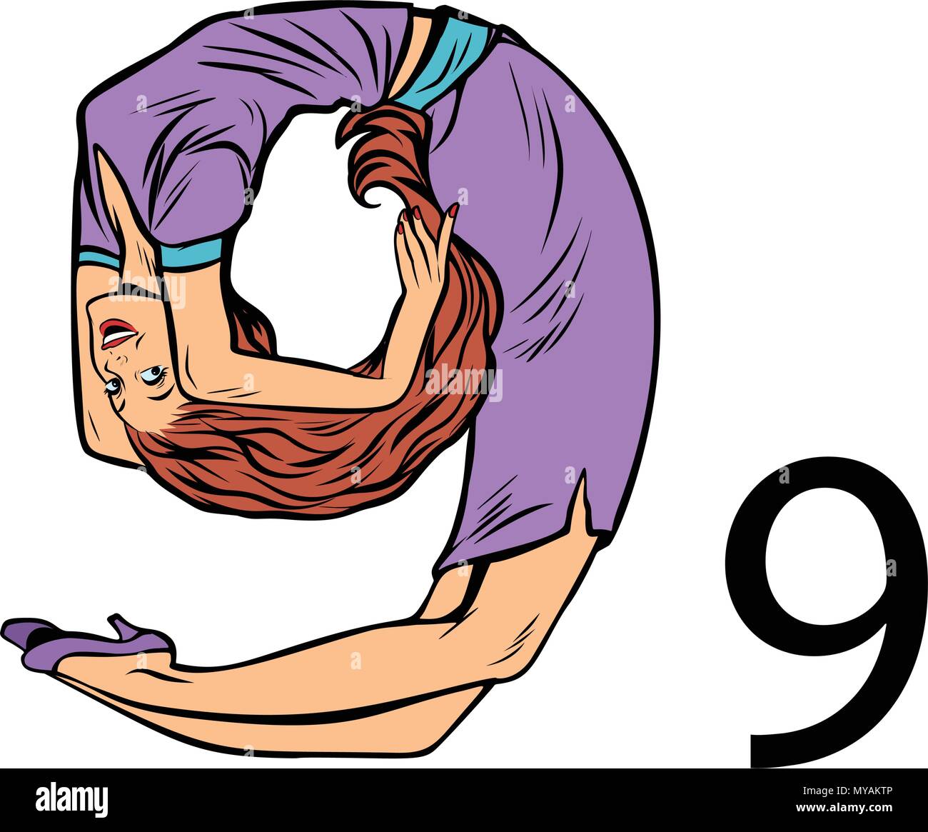 Number nine symbol text Stock Vector Images - Alamy