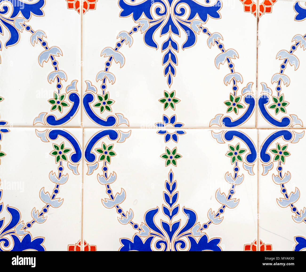 Traditional ornamental Spanish decorative tiles, original ceramic tiles ...