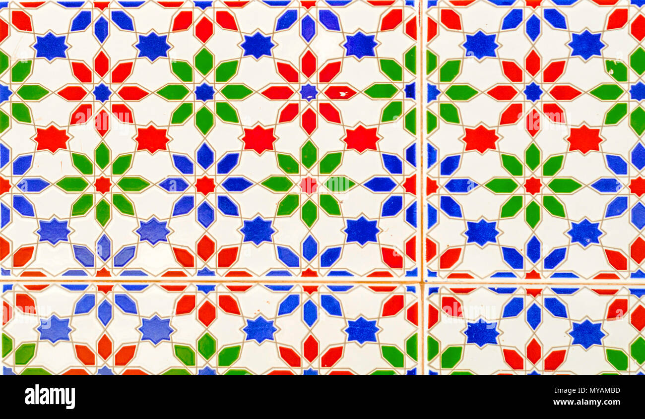 Traditional ornamental Spanish decorative tiles, original ceramic tiles ...
