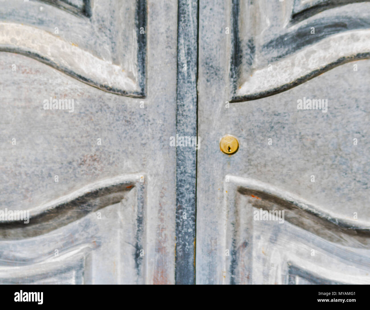 old door lock, aged metal door, home security, vintage Stock Photo - Alamy