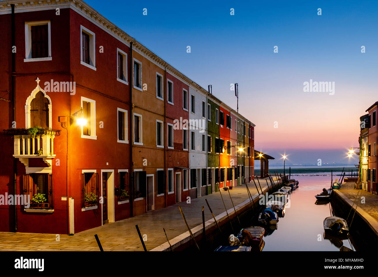 Colourful Houses On The Island Of Burano, Venice, Italy Stock Photo - Alamy