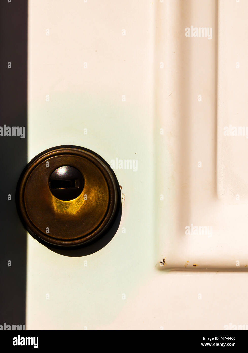 old door lock, aged wooden door, home security, vintage Stock Photo - Alamy