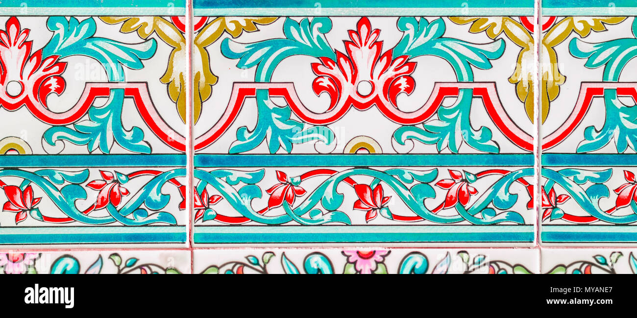 Traditional ornamental Spanish decorative tiles, original ceramic tiles ...