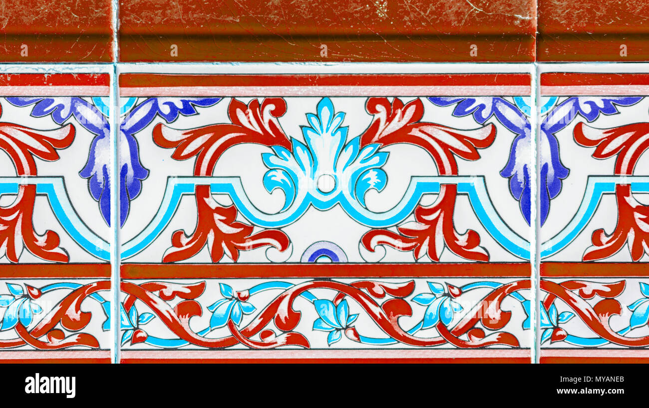 Traditional ornamental Spanish decorative tiles, original ceramic tiles ...