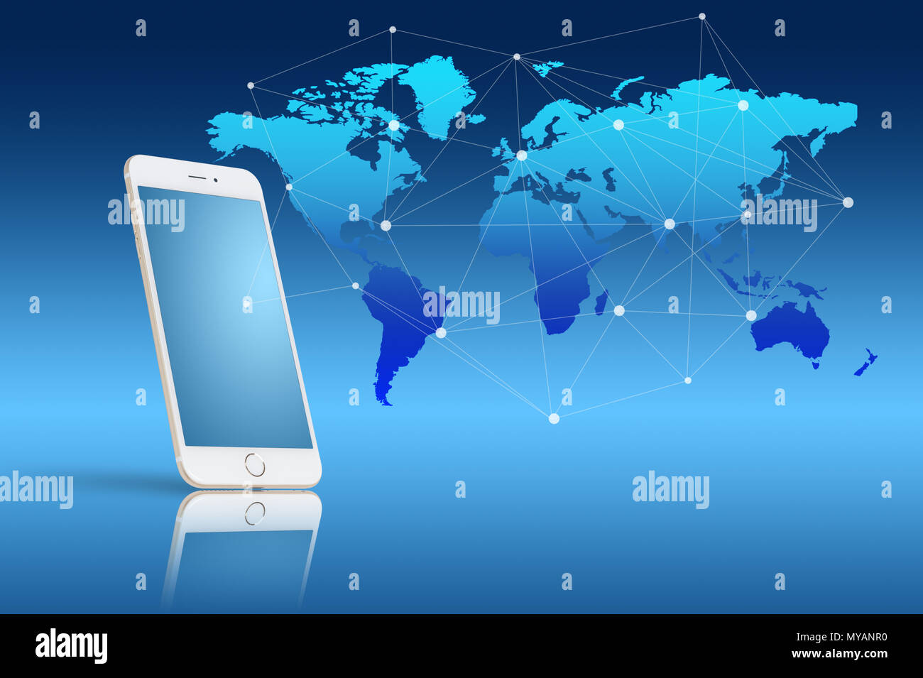 Globalization or Social network concept background with new generation ...