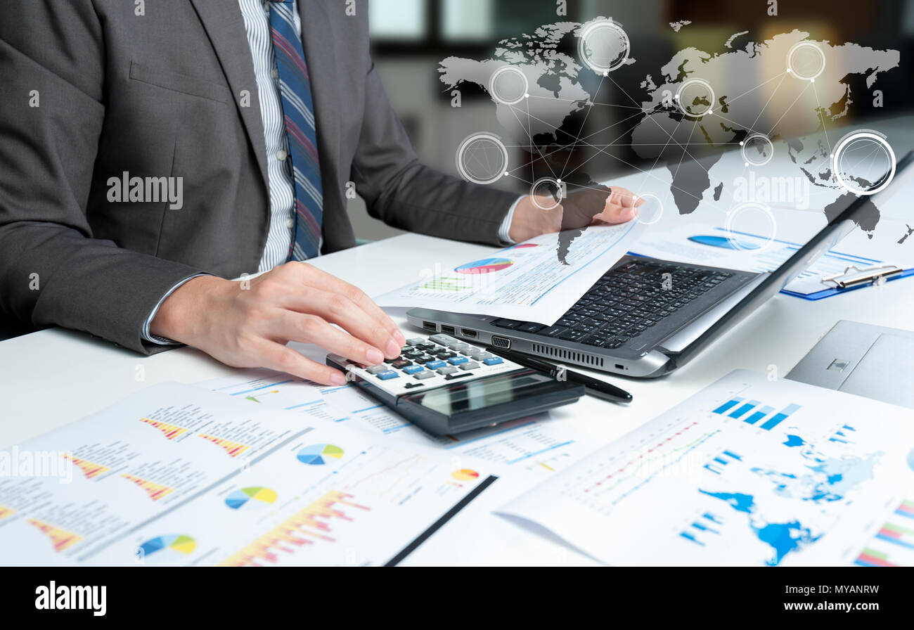 Businessman show analyzing report, business performance concept Stock ... Businessman show analyzing report, business performance concept Stock ...