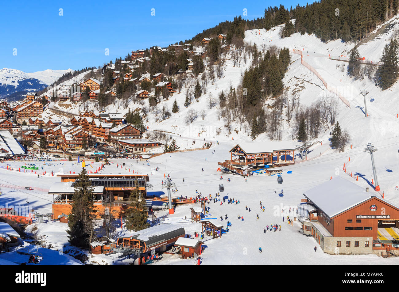 Ski resort of Meribel, France Stock Photo - Alamy