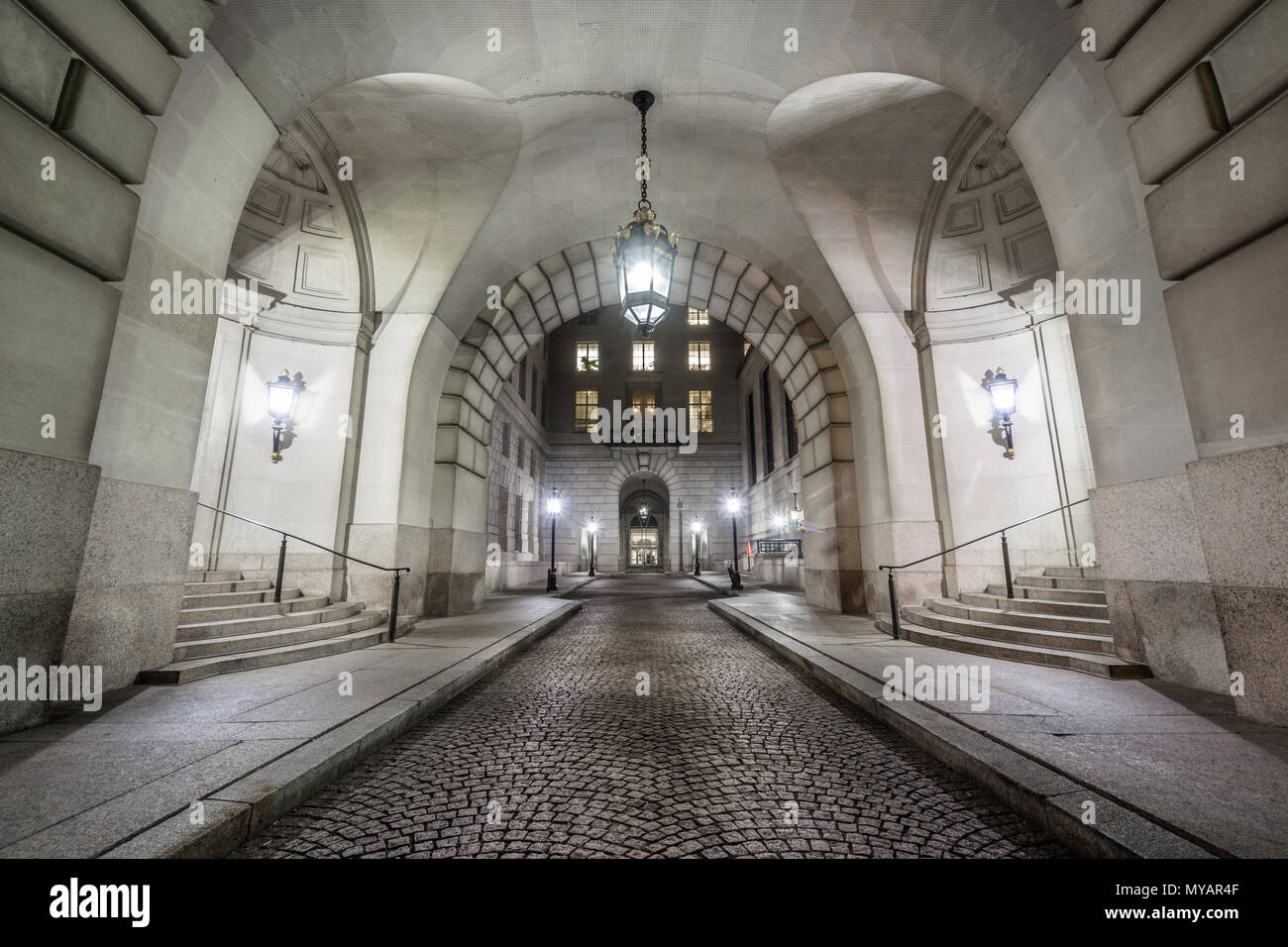 Exterior corridor at the Ronald Reagan Building and International Trade ...