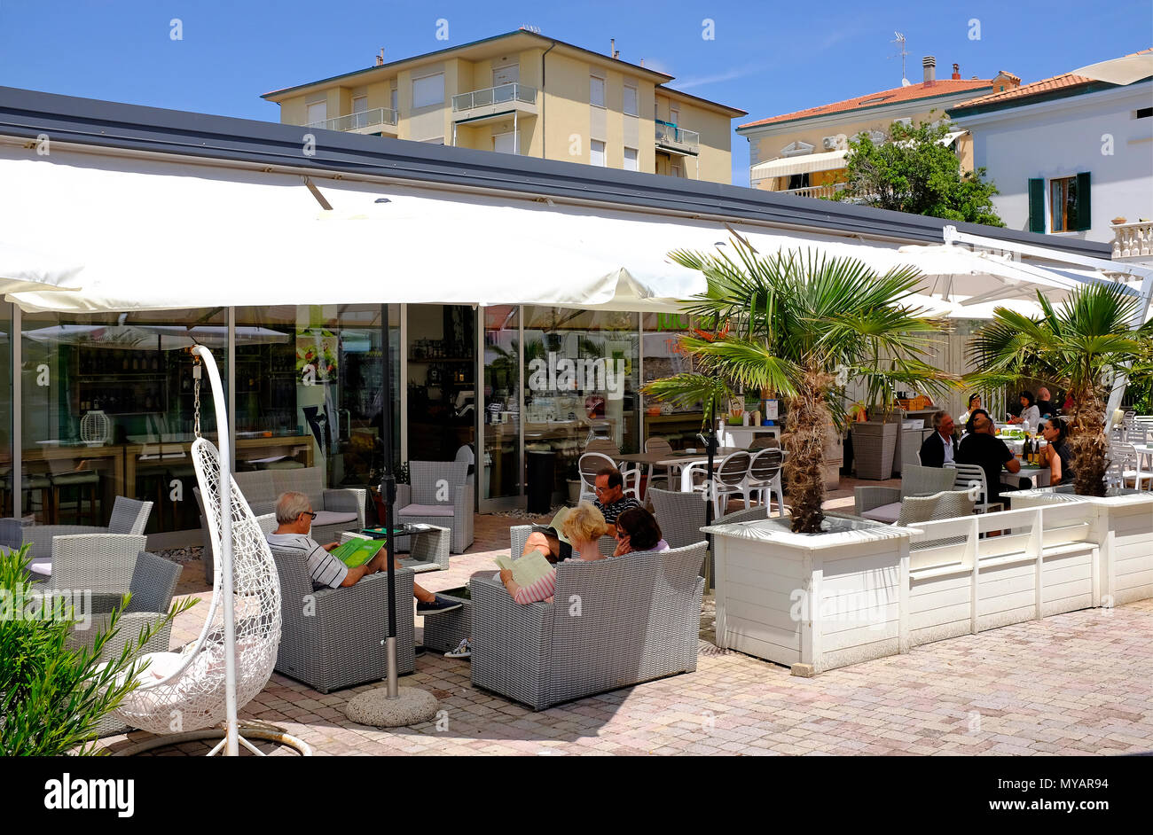 restaurant in san vincenzo,western tuscany, italy Stock Photo - Alamy