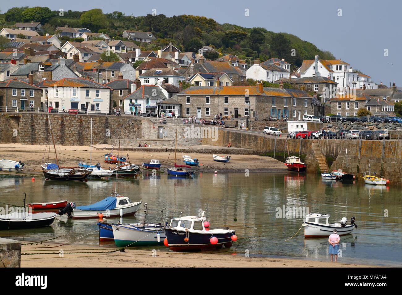 The harbour at low tide at Mousehole, Cornwall, UK Stock Photo - Alamy