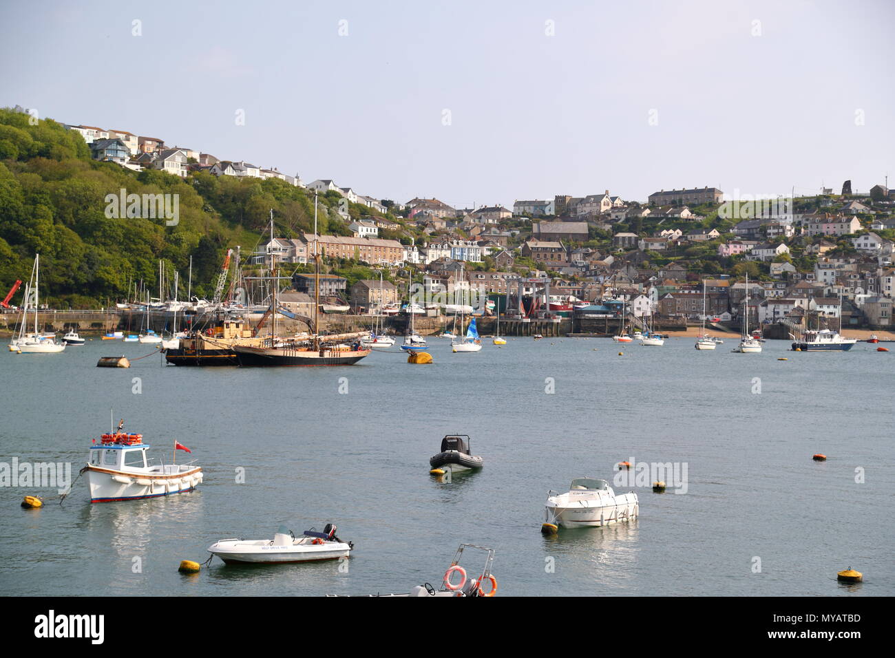 View of Fowey harbour, Fowey, Cornwall, UK Stock Photo - Alamy