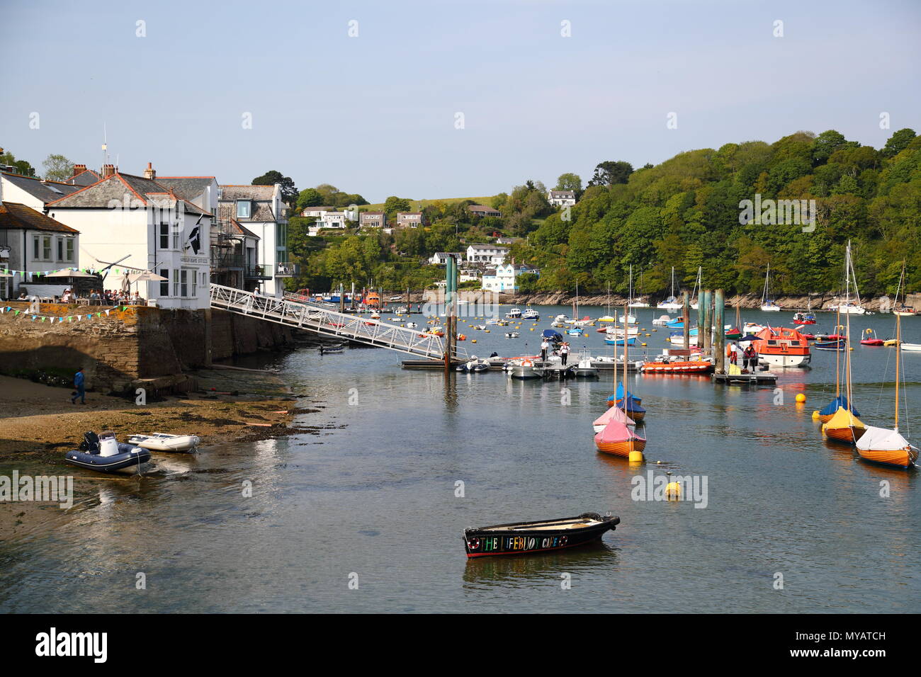 View of Fowey harbour, Fowey, Cornwall, UK Stock Photo - Alamy