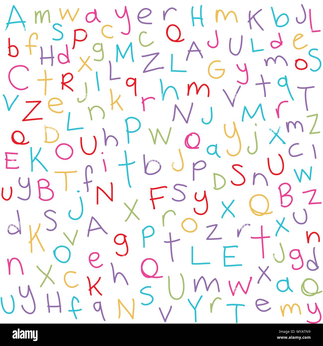 School drawing letters hi-res stock photography and images - Alamy