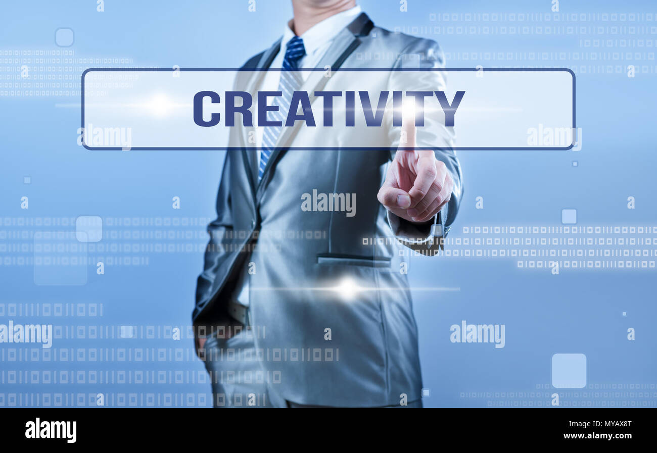 businessman making decision on creativity Stock Photo - Alamy