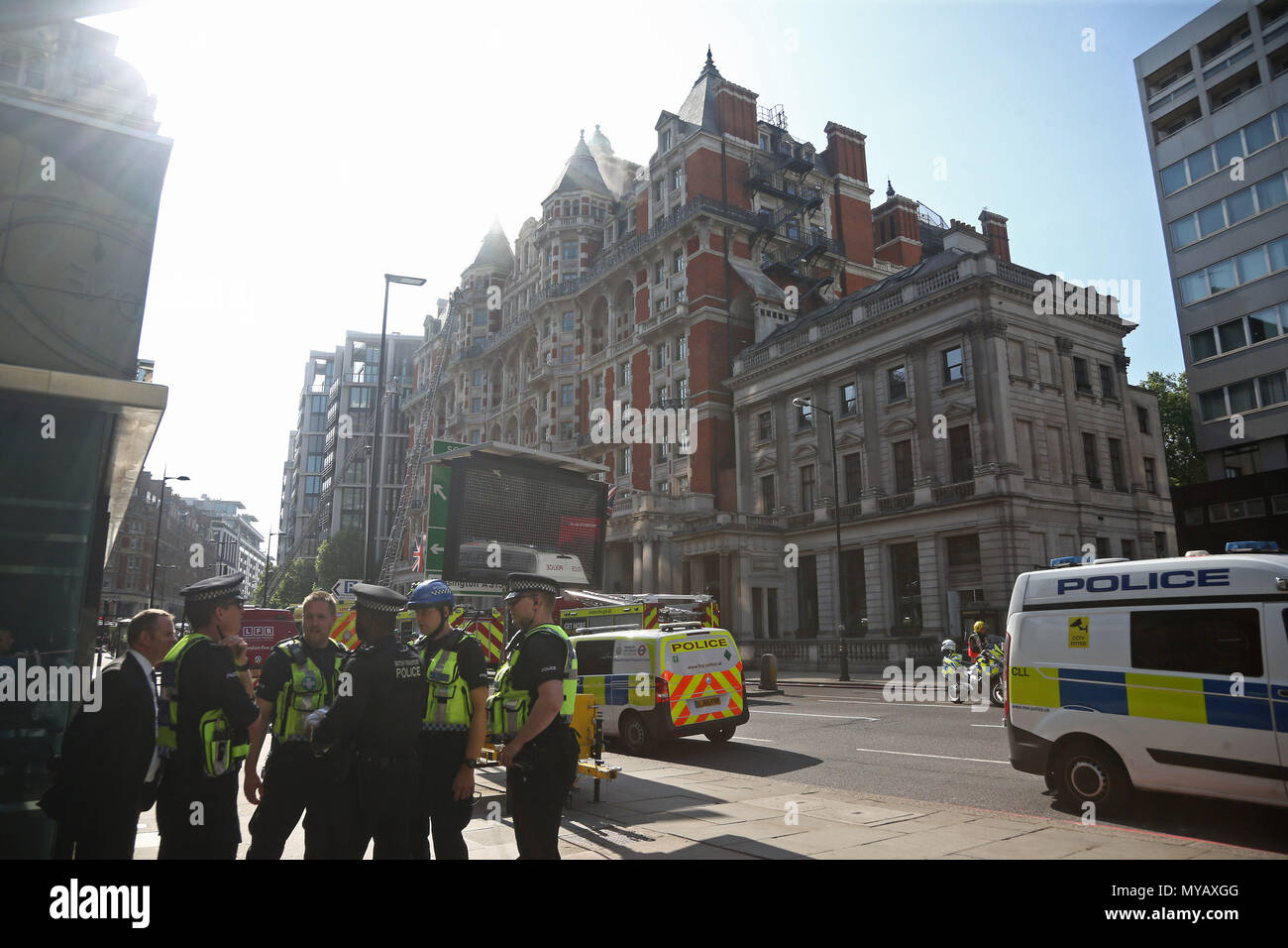 Firefighters mandarin oriental hotel hi-res stock photography and ...