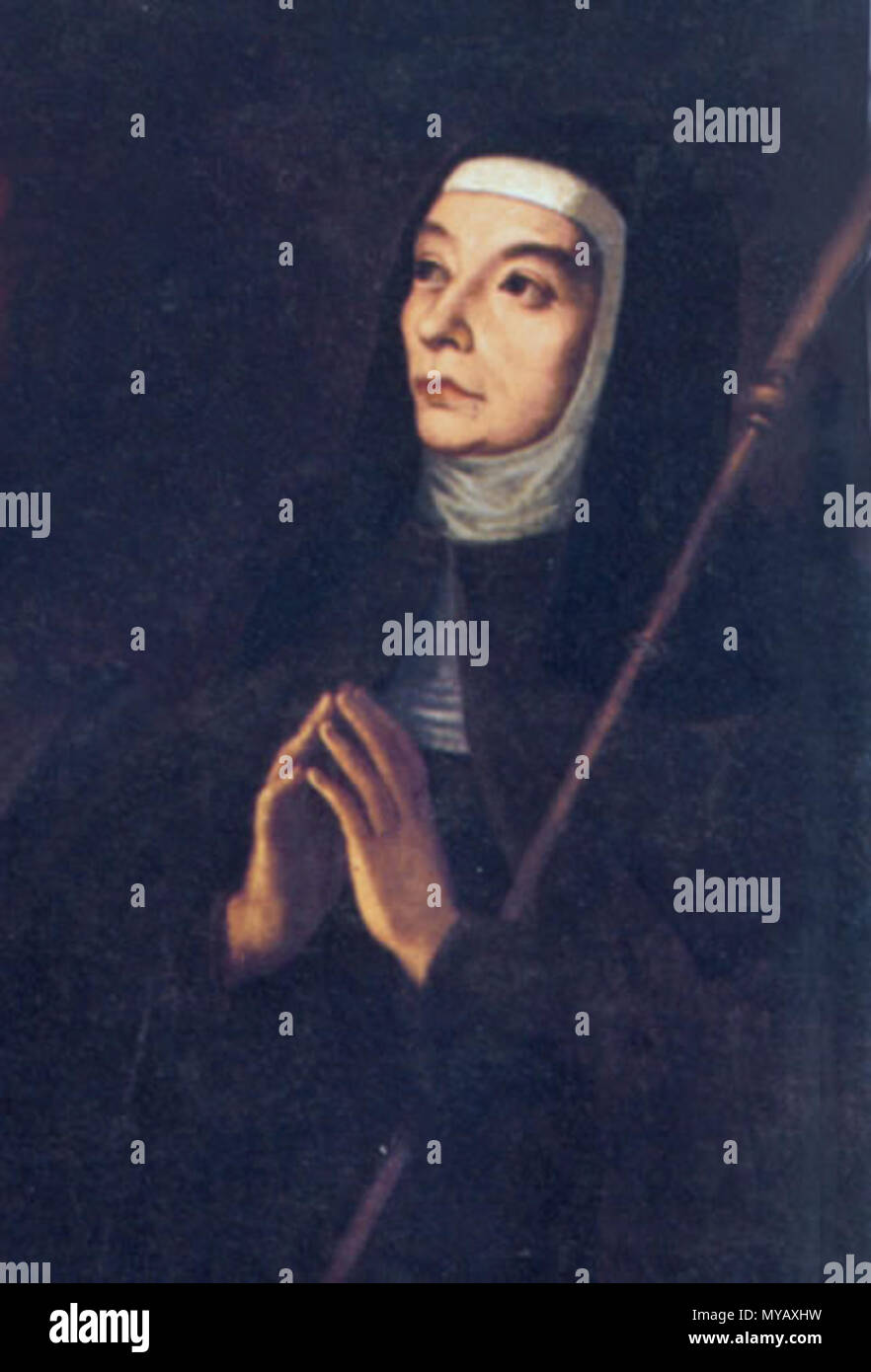 . English: Blessed Mary Angela Astorc, capucine clare nun (17th century ...