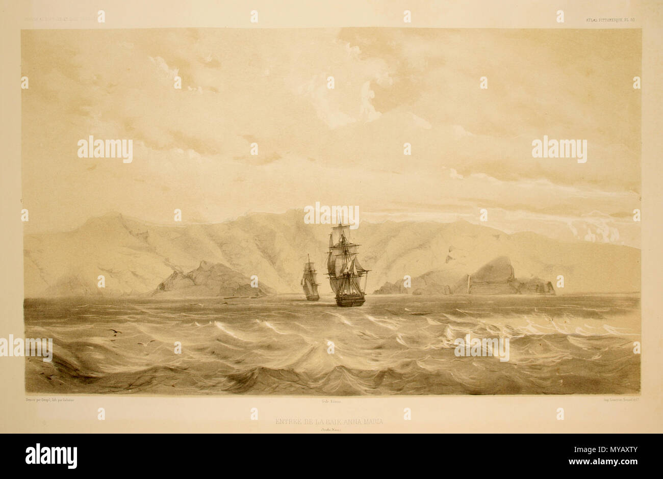 . Entrée de la baie Anna Maria. Atlas pittoresque, planche 50 . 1846 ...