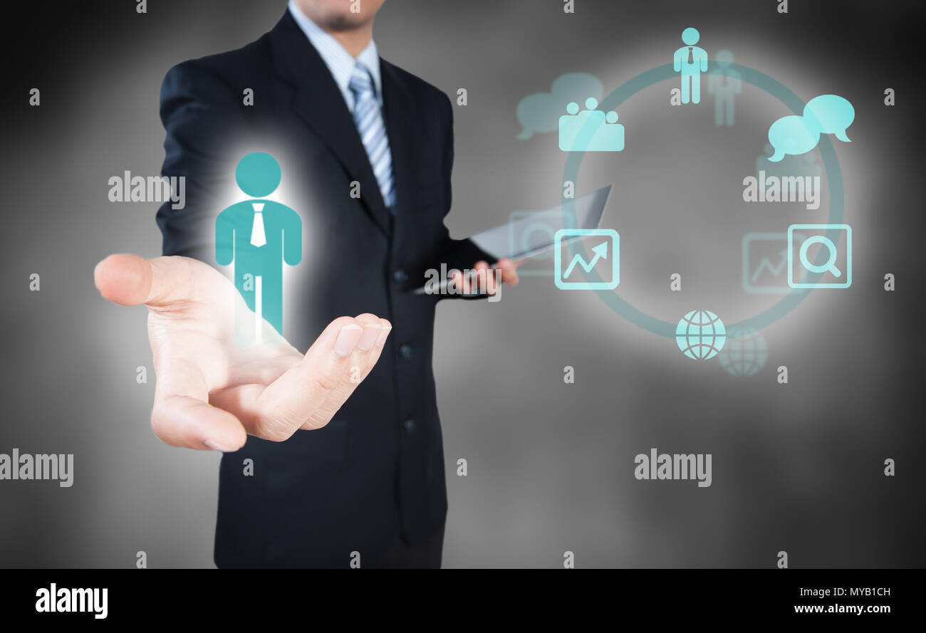 Businessman making decision on human resource recruitment Stock Photo ...