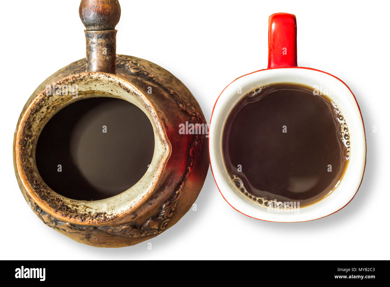 An old coffee maker made in the Middle East. Coffee maker with cooked ...