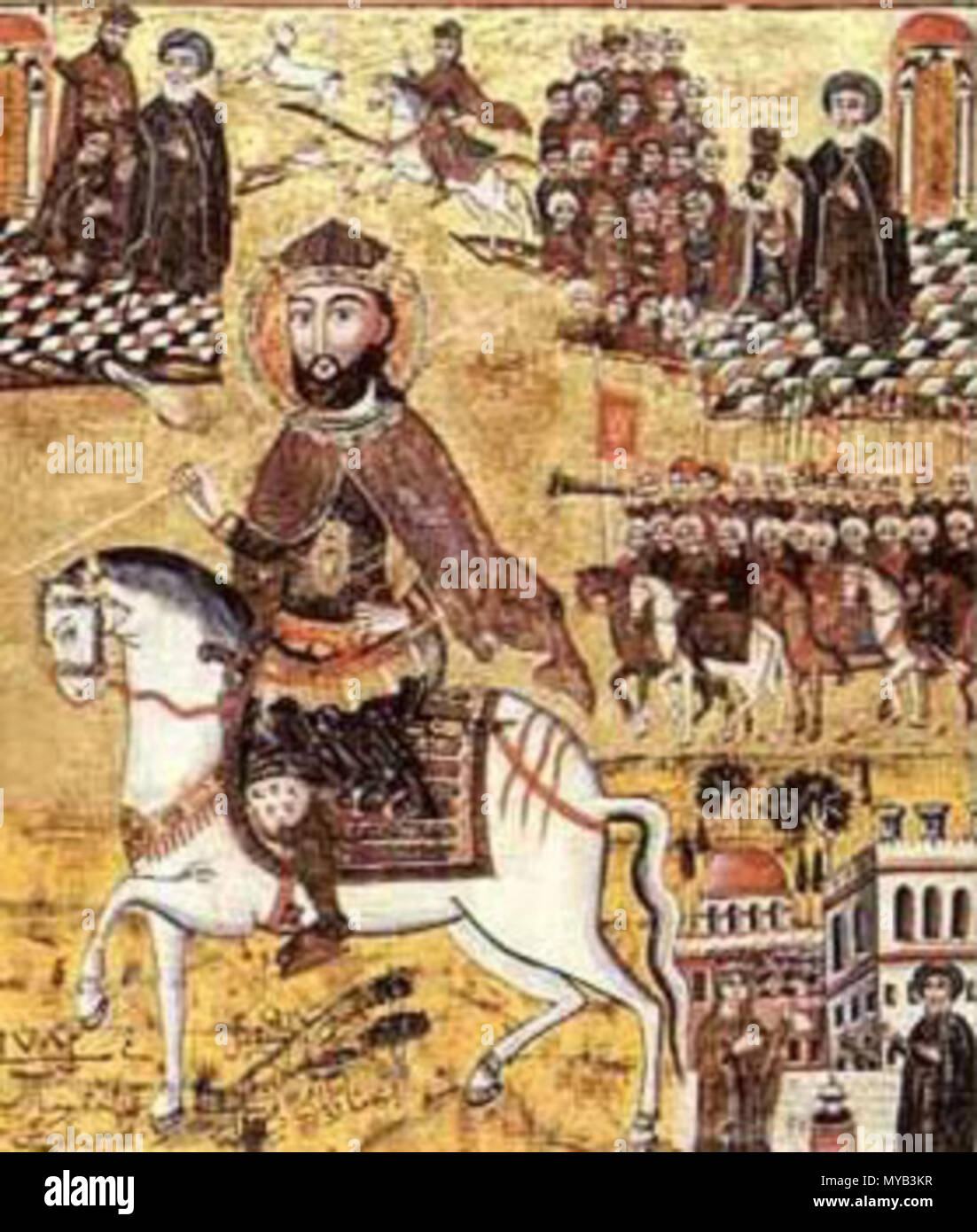 . English: An icon of Saint Behnam and his sister now in the Coptic ...