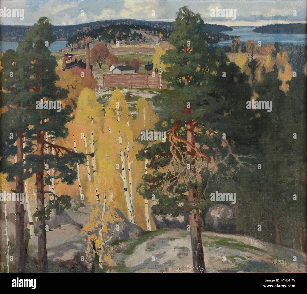 . English: View over the ridges. Oil on canvas, 80x91 cm. Late 19th or ...