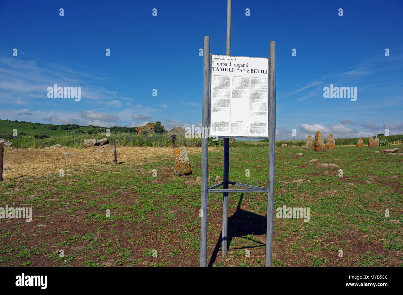 Macomer, Sardinia, Italy. Tamuli archeological area Stock Photo - Alamy