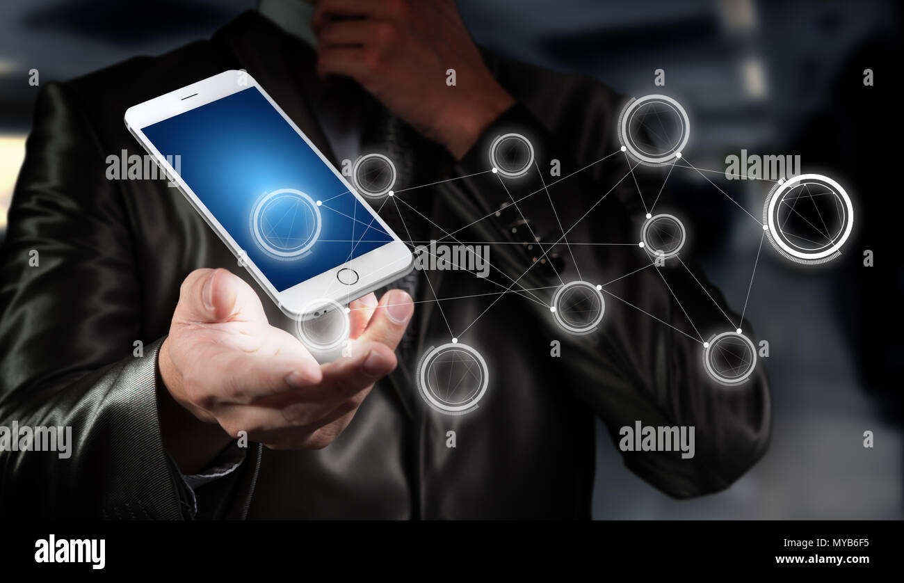 Globalization or Social network concept background with new generation ...