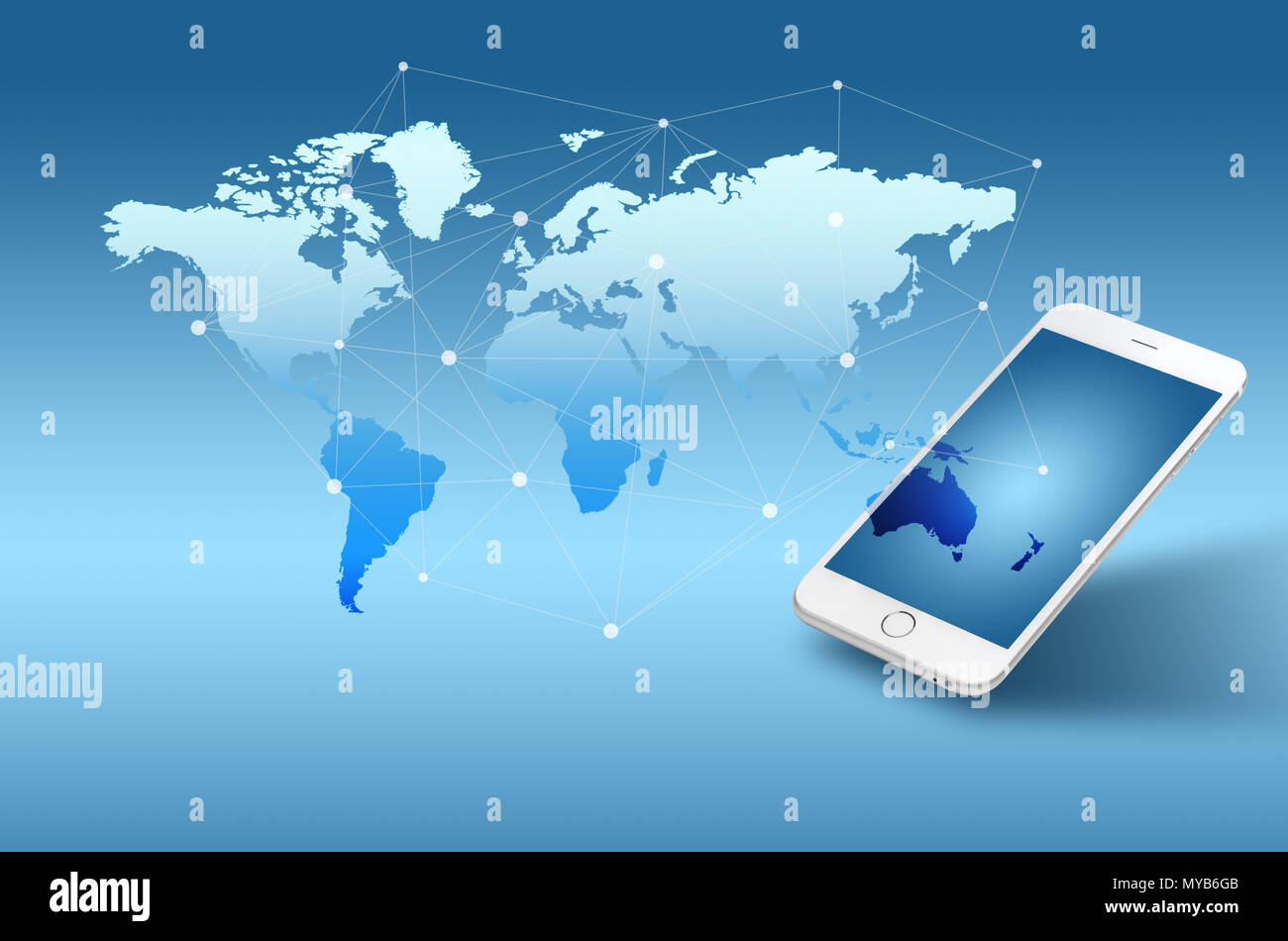 Globalization or Social network concept background with new generation ...