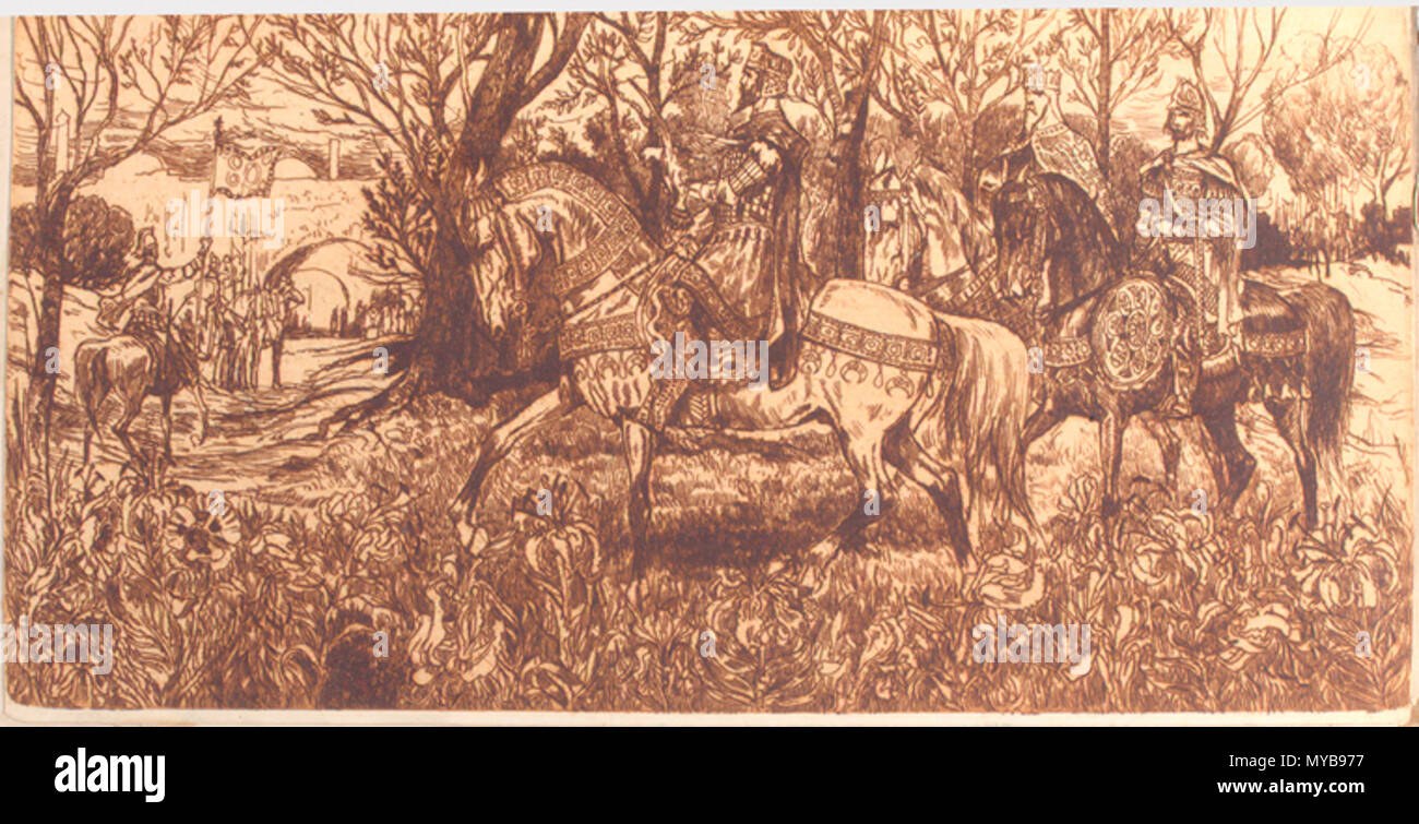 . English: Byzantine nobleman and retinue during a hunt, ca. 10th ...