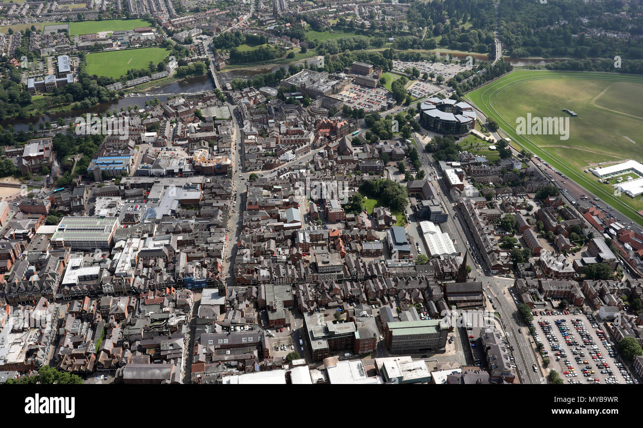 aerial view of Chester, Cheshire, UK Stock Photo - Alamy