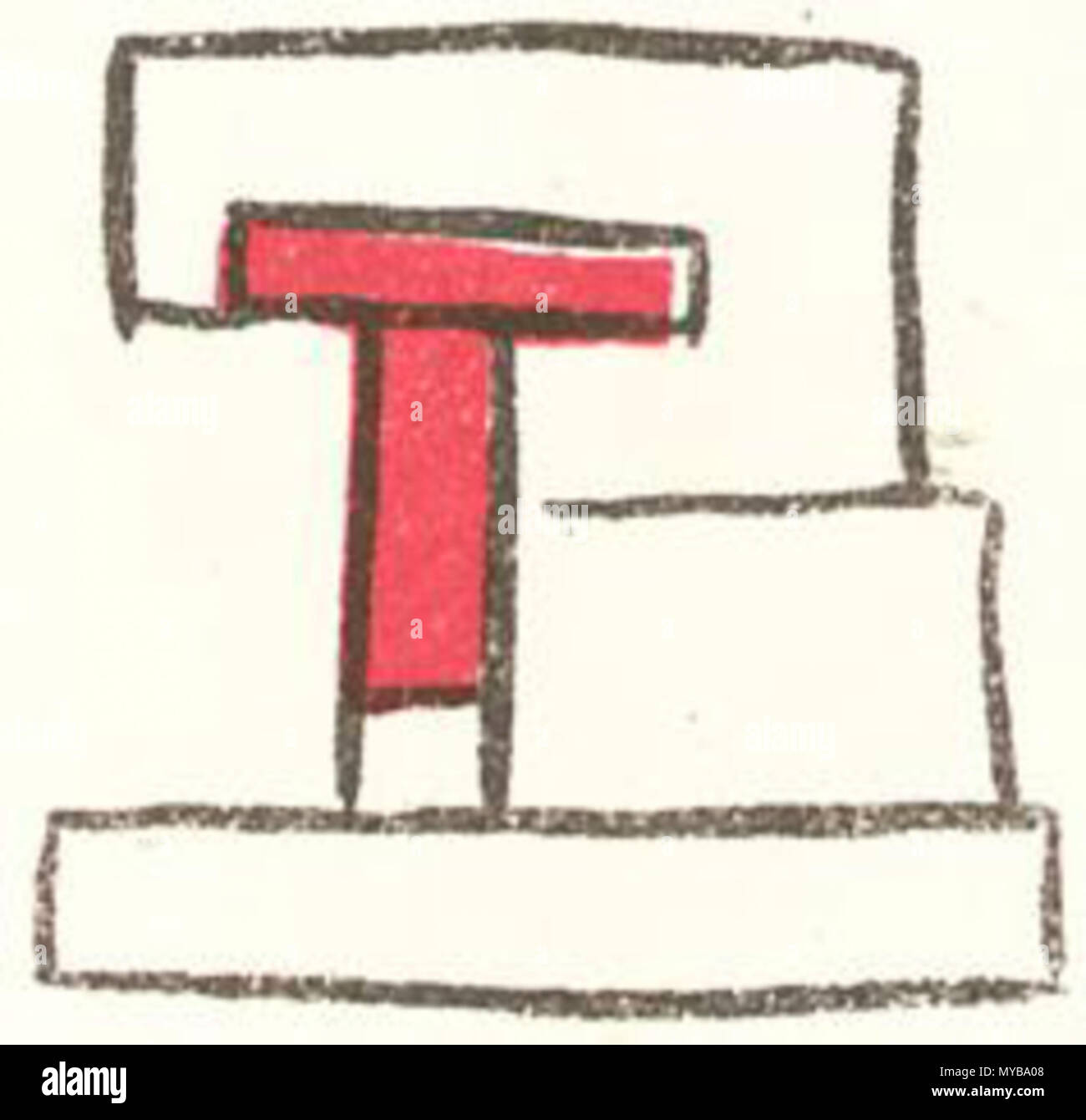 . The Aztec day sign calli (house). 16th century. Unknown 94 Calli ...